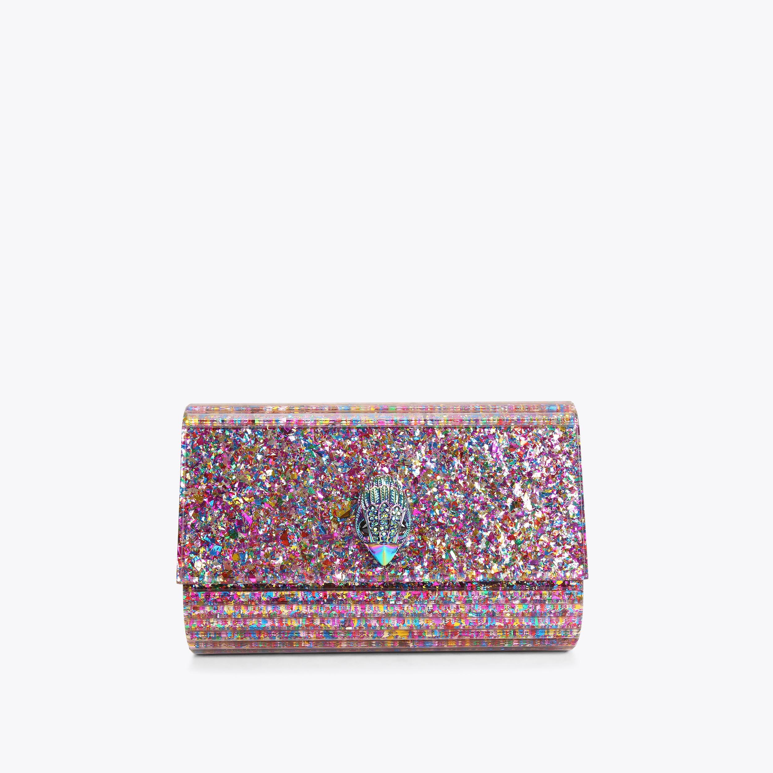 PARTY EAGLE CLUTCH Glittery Pink Eagle Sparkle Clutch by KURT GEIGER LONDON