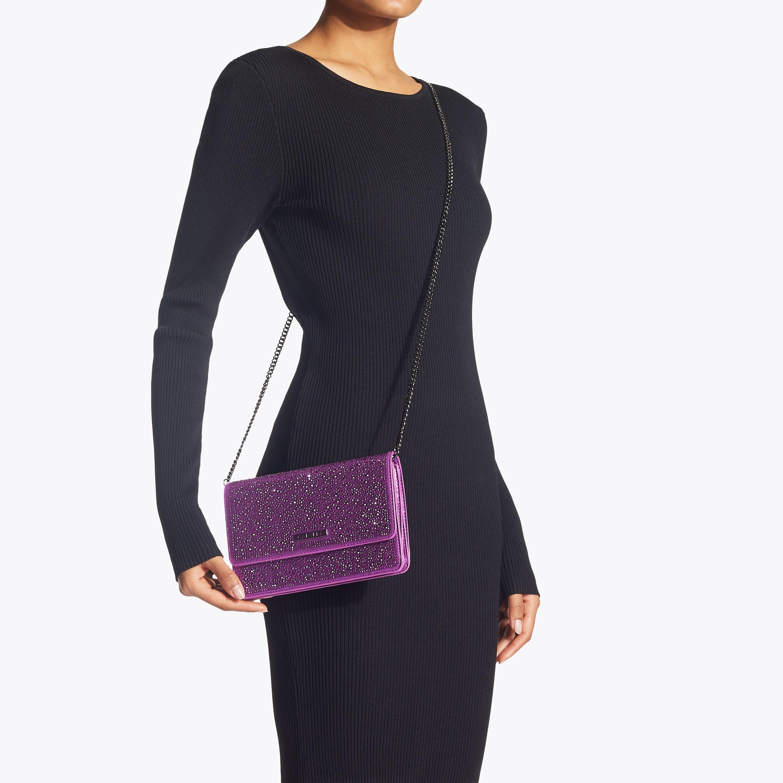 KIANNI CLUTCH Purple Jewelled Clutch Bag by CARVELA