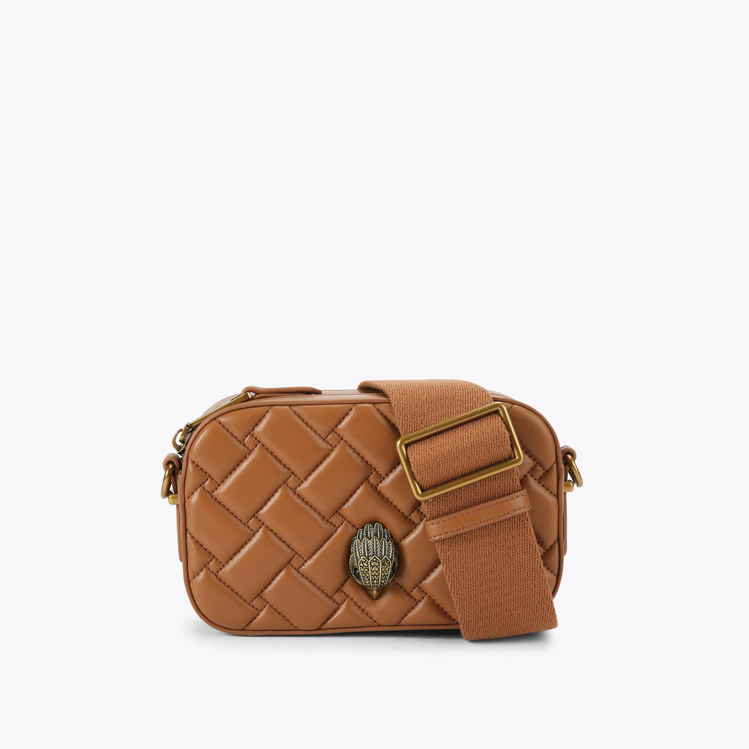 KENSINGTON SM CAMERA BAG Soft Tan Leather Camera Bag by KURT GEIGER LONDON