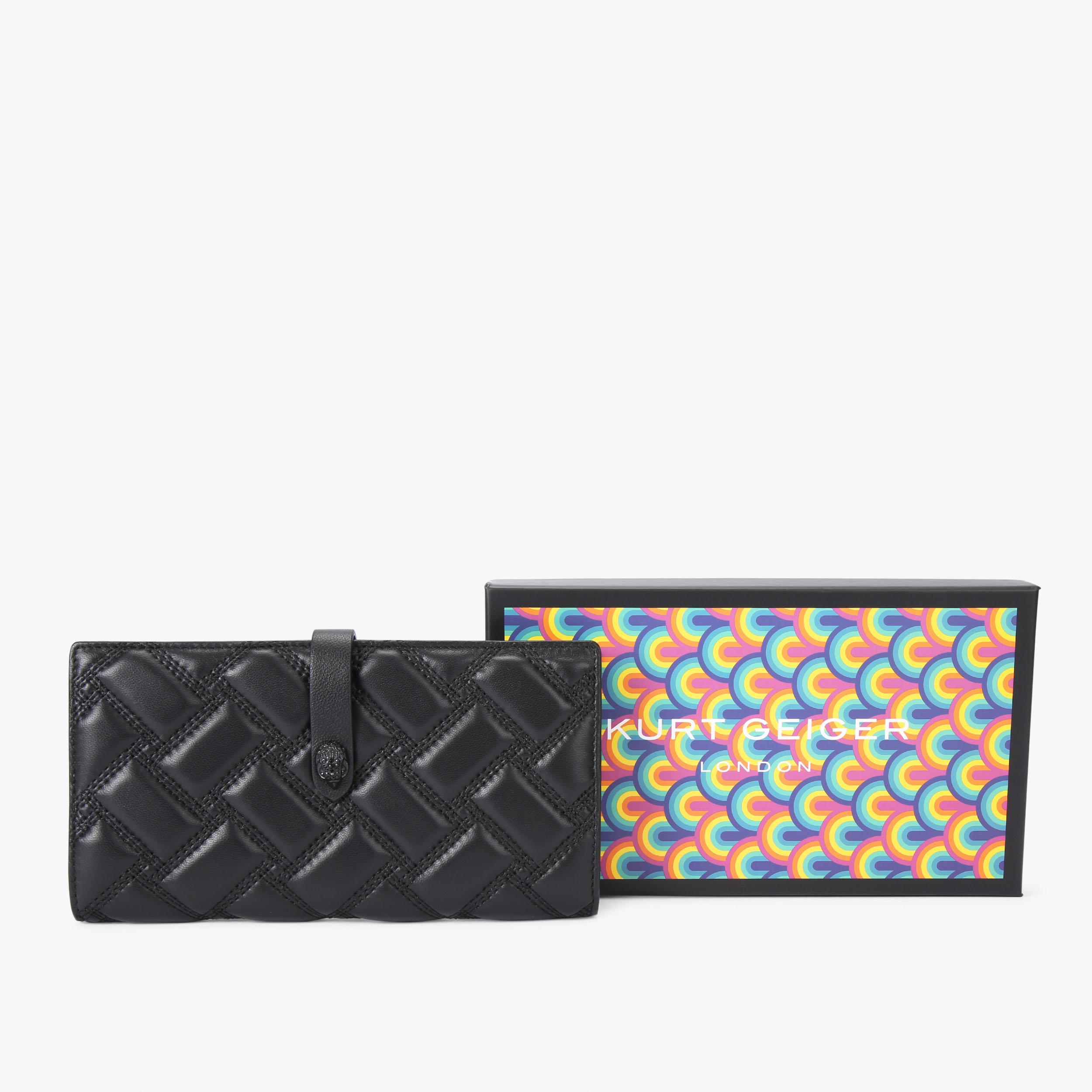 LEATHER SOFT WALLET Black Drench Soft Fold Out Wallet by KURT GEIGER LONDON