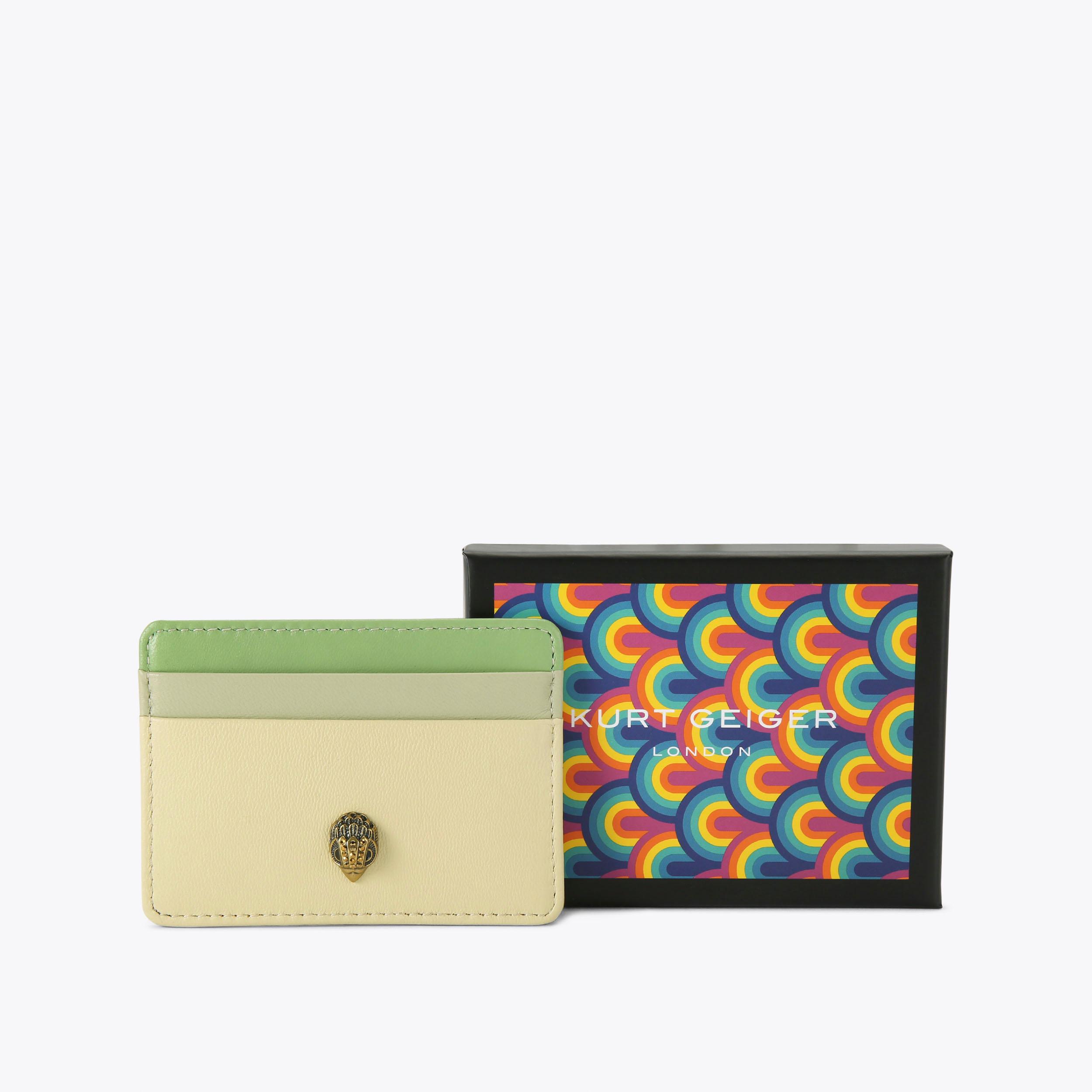 CARD HOLDER Green Leather Card Holder by KURT GEIGER LONDON