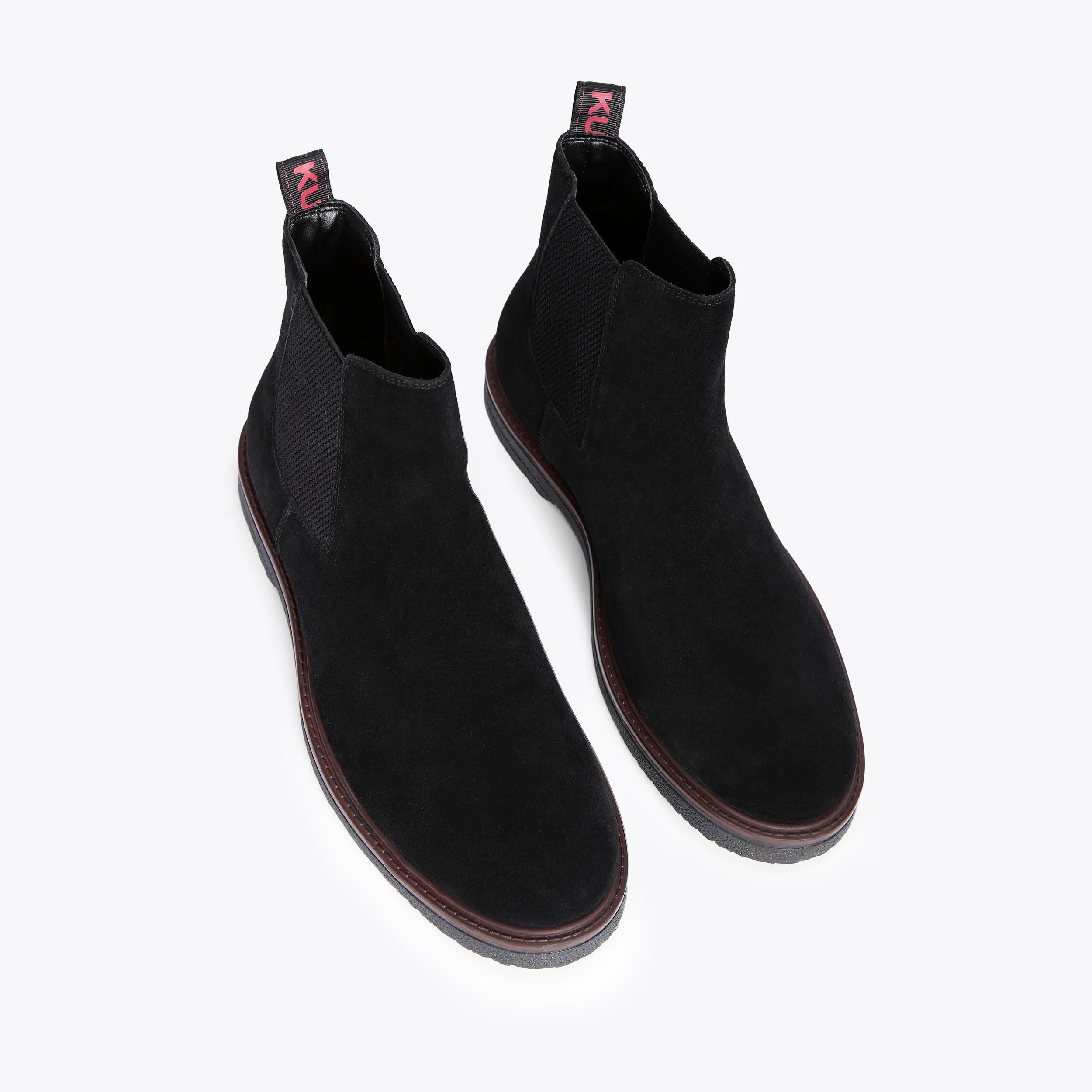 DYLAN Black Suede Ankle Boots by KG KURT GEIGER