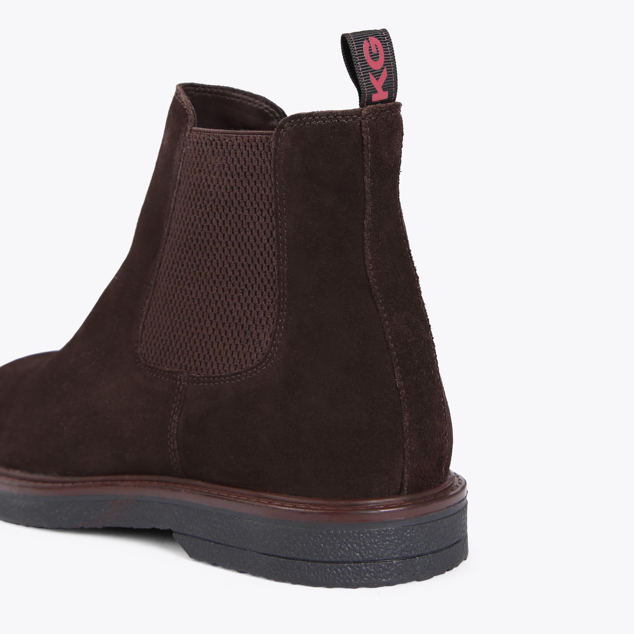 DYLAN Brown Suede Ankle Boots by KG KURT GEIGER