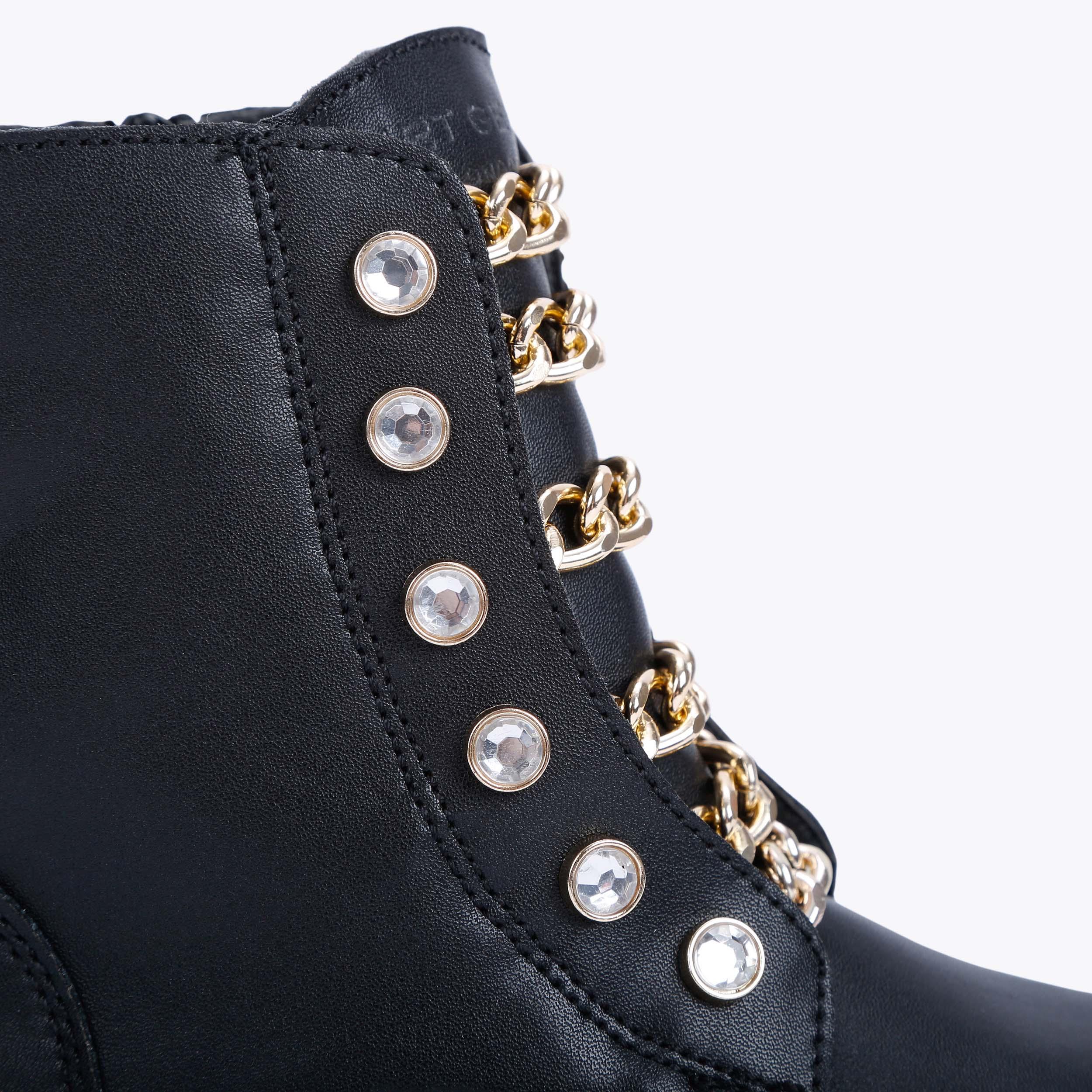 MINI BAX Black Leather Ankle Boot by KURT GEIGER LONDON