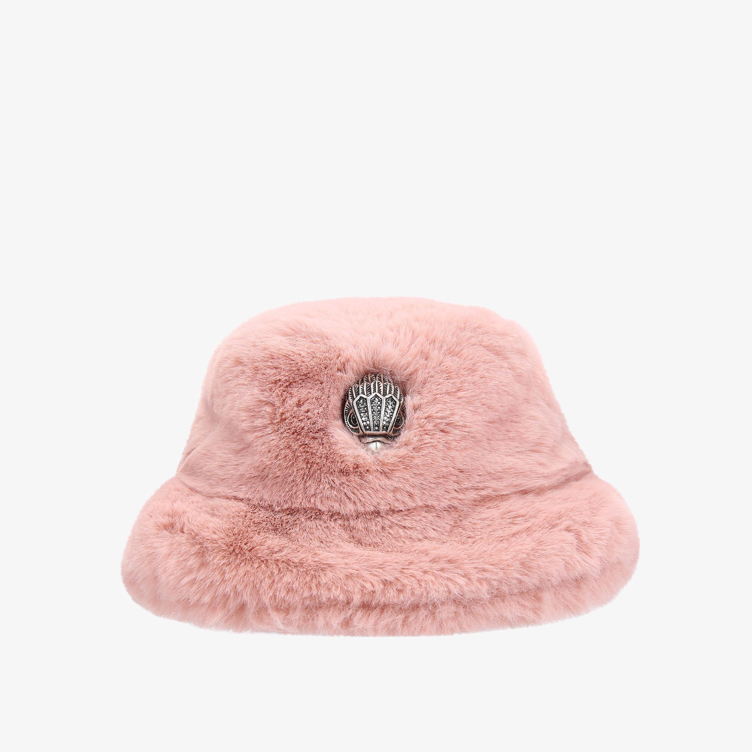 POPPY BUCKET HAT Fuchsia Faux Fur Bucket Hat by KURT GEIGER LONDON
