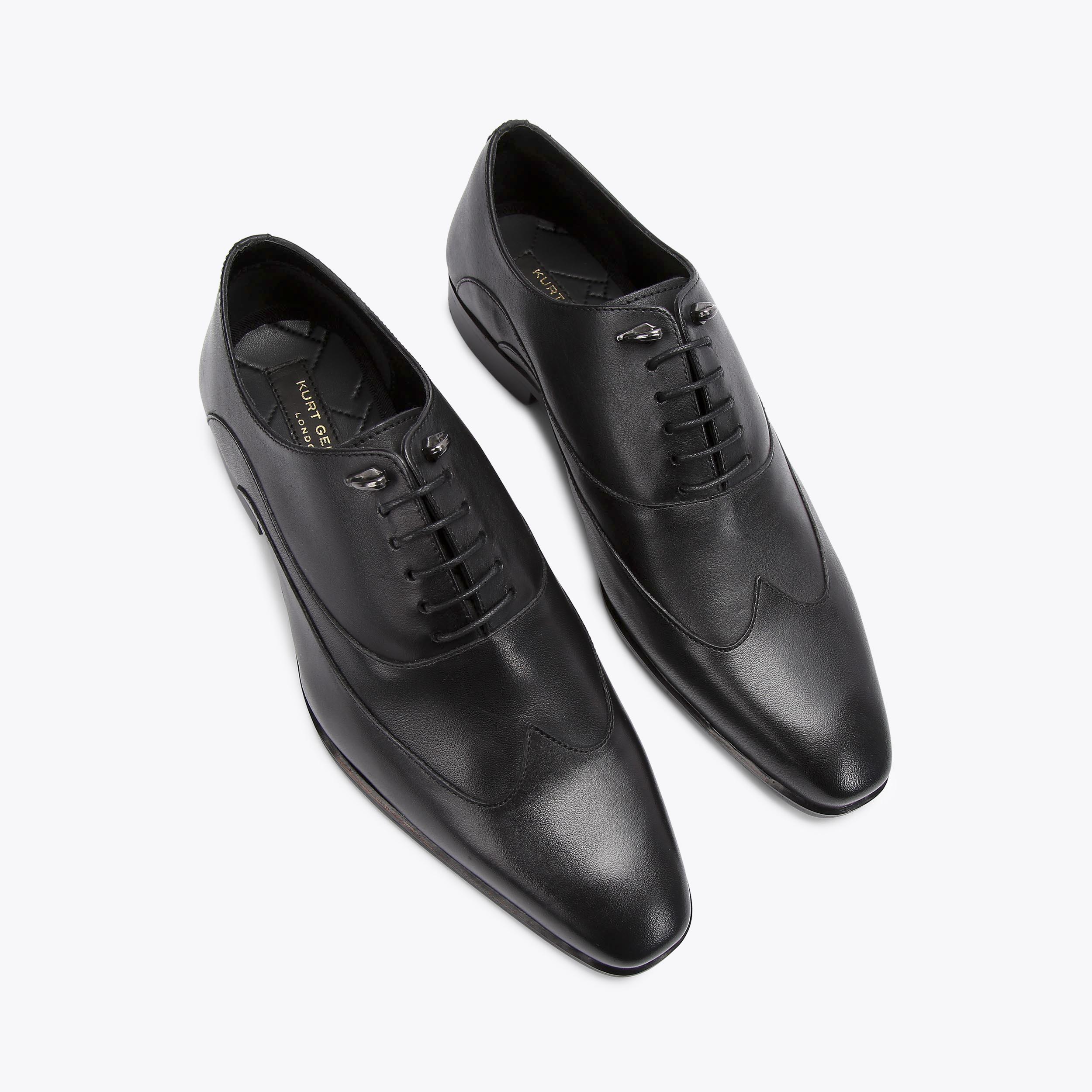 HECTOR Black Leather Tan Lace Up Formal Shoe by KURT GEIGER LONDON
