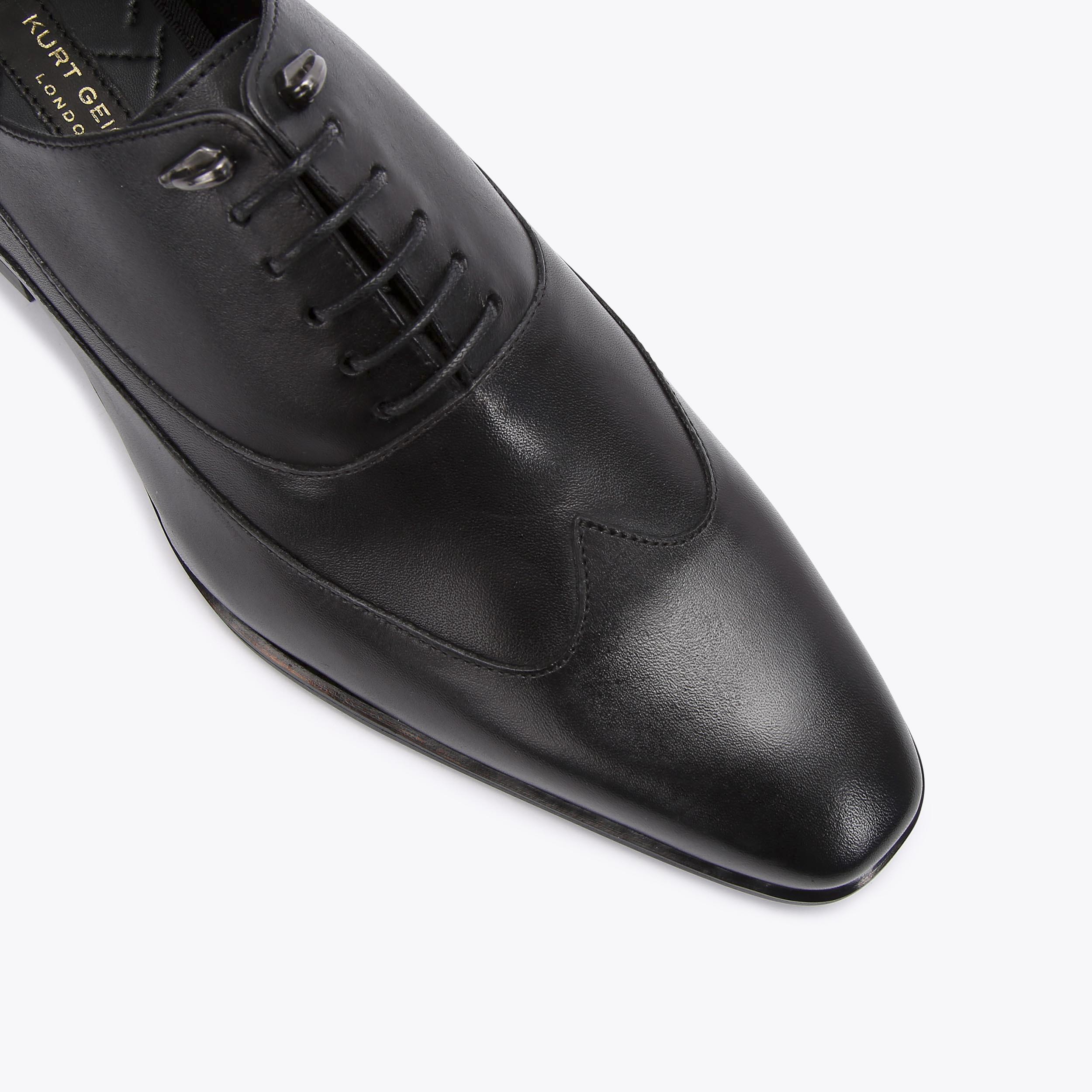HECTOR Black Leather Tan Lace Up Formal Shoe by KURT GEIGER LONDON