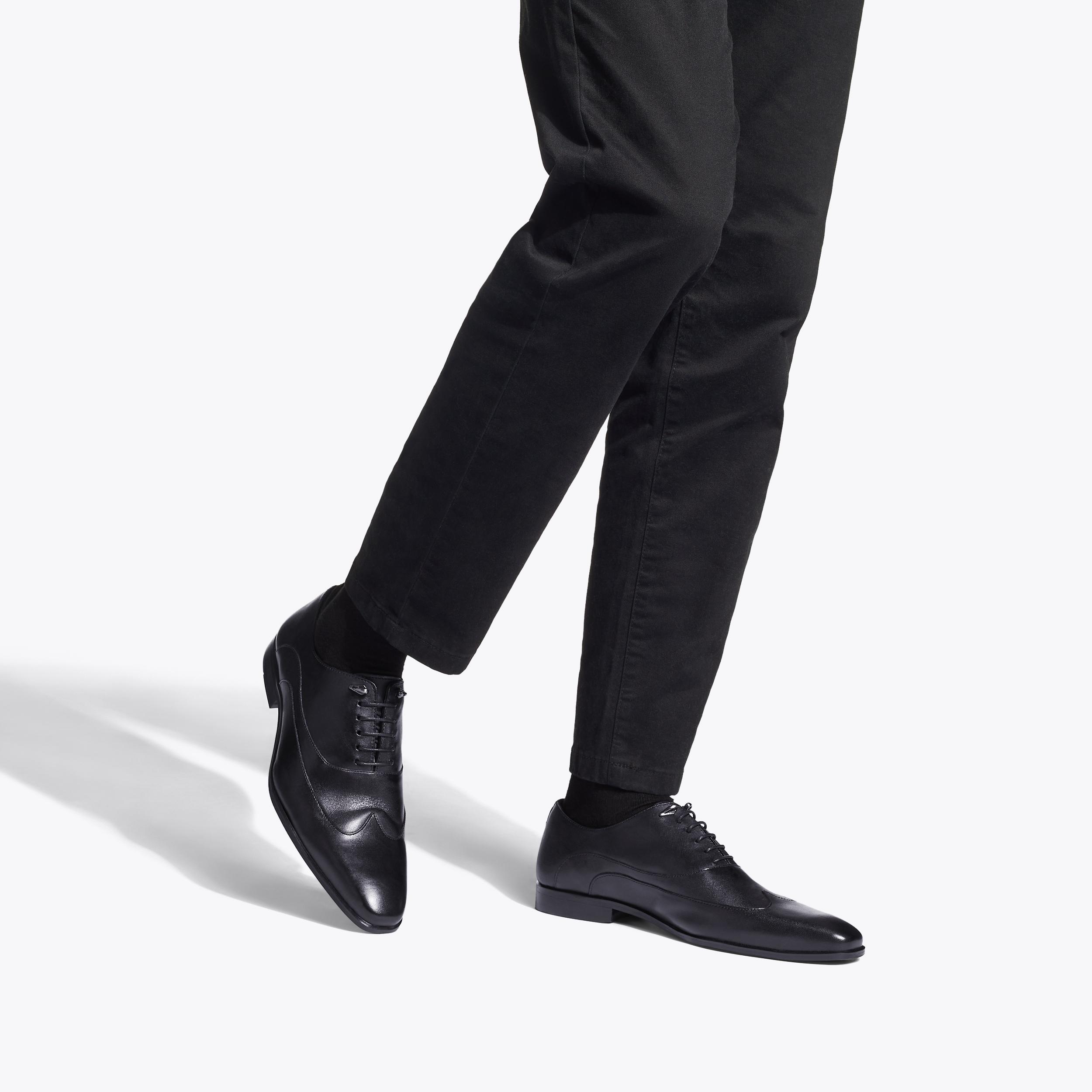 HECTOR Black Leather Tan Lace Up Formal Shoe by KURT GEIGER LONDON