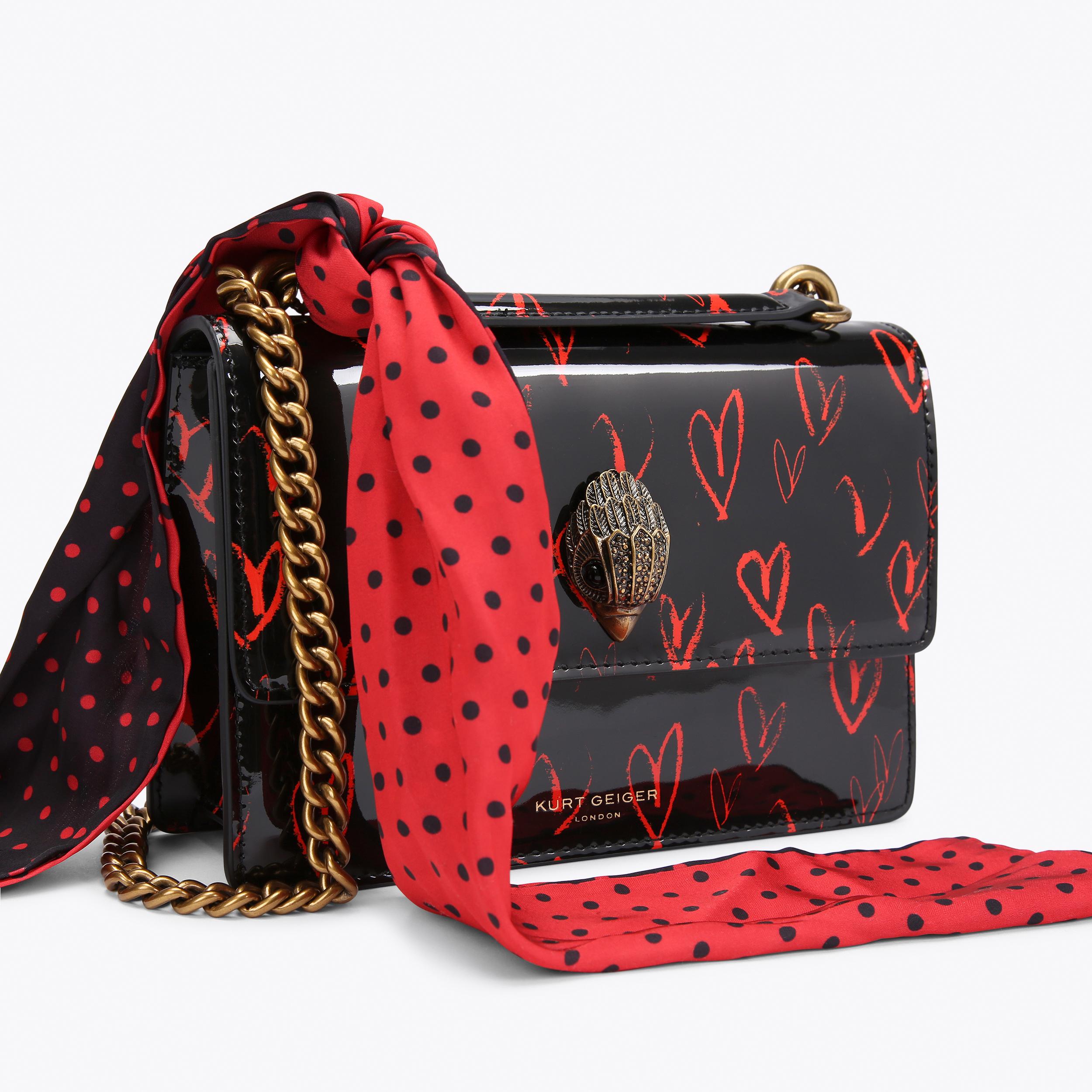 SHOREDITCH SM CROSS BODY Red Scarf Heart Print Cross Body Bag by KURT ...