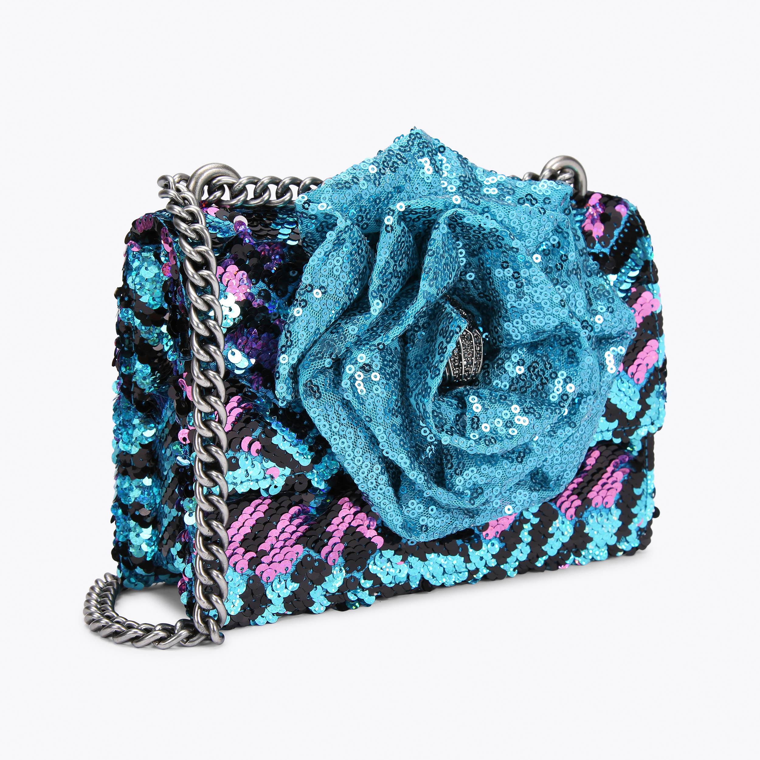 SHOREDITCH SM CROSS BODY Zebra Sequin Cross Body Bag by KURT GEIGER LONDON