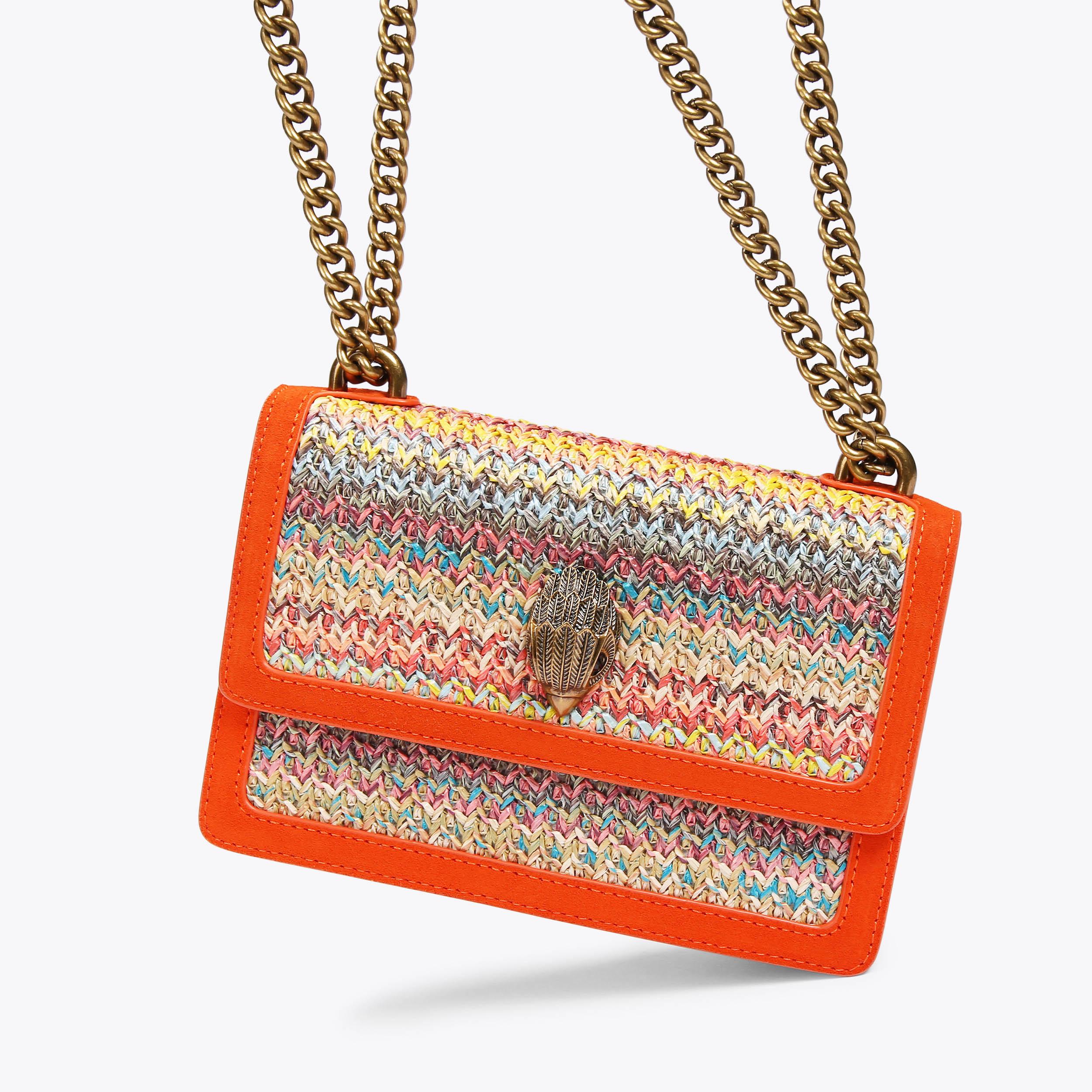SHOREDITCH SM CROSS BODY Raffia Suede Leather Cross Body Bag by KURT ...