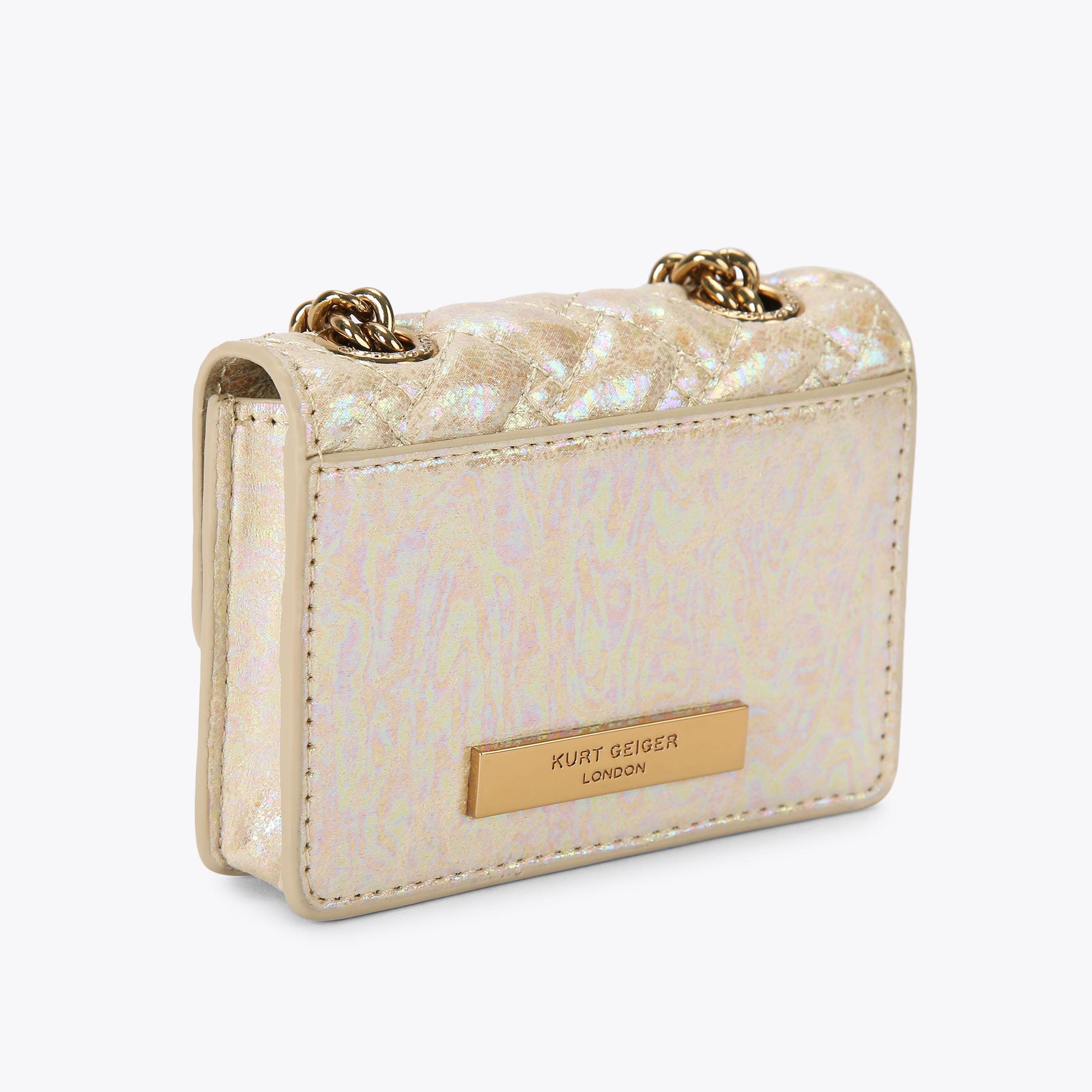 MICRO KENSINGTON Iridescent Cross Body Bag by KURT GEIGER LONDON