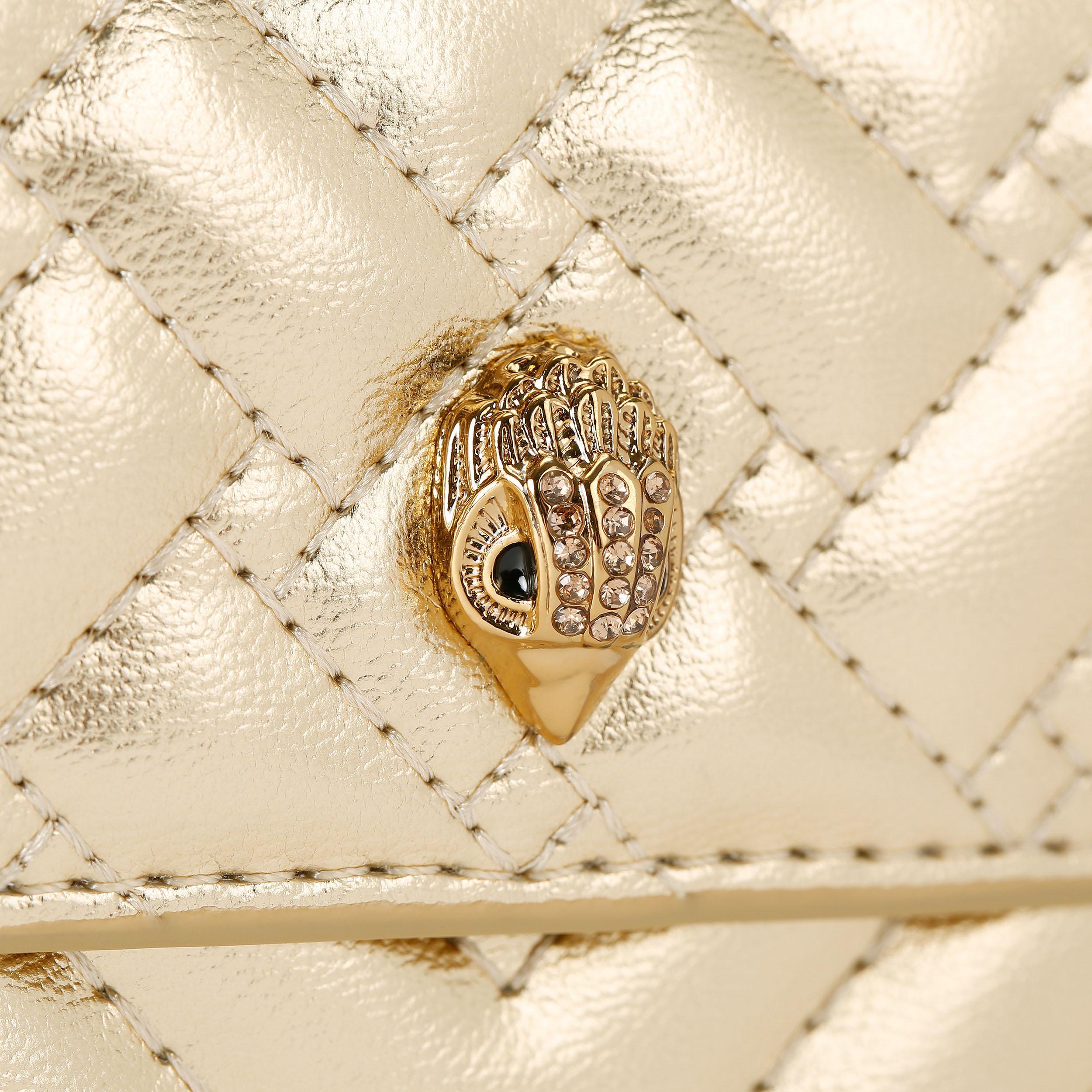 MICRO KENSINGTON Shiny Gold Micro Bag by KURT GEIGER LONDON