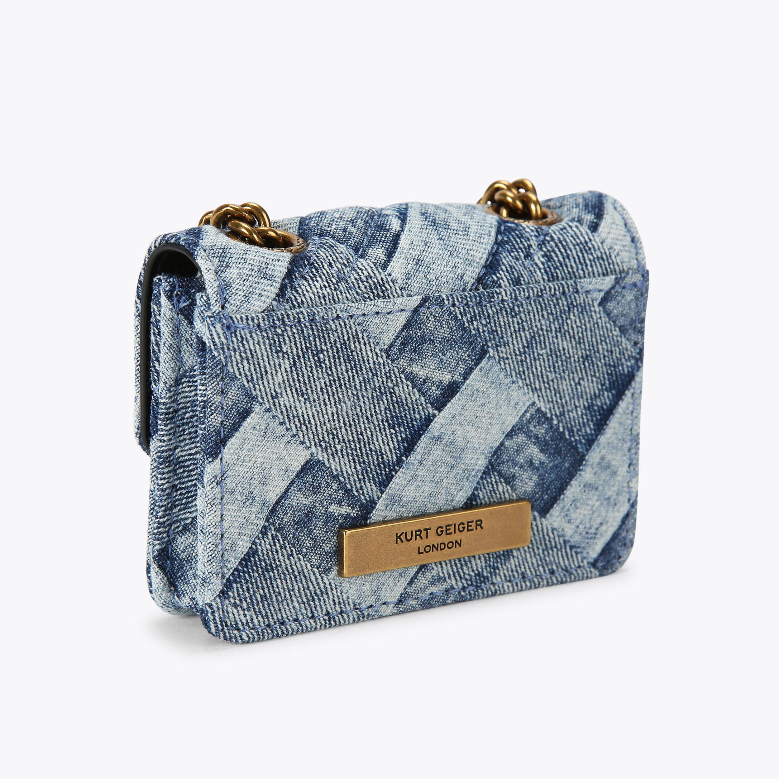 MICRO KENSINGTON Denim Cross Body Bag by KURT GEIGER LONDON
