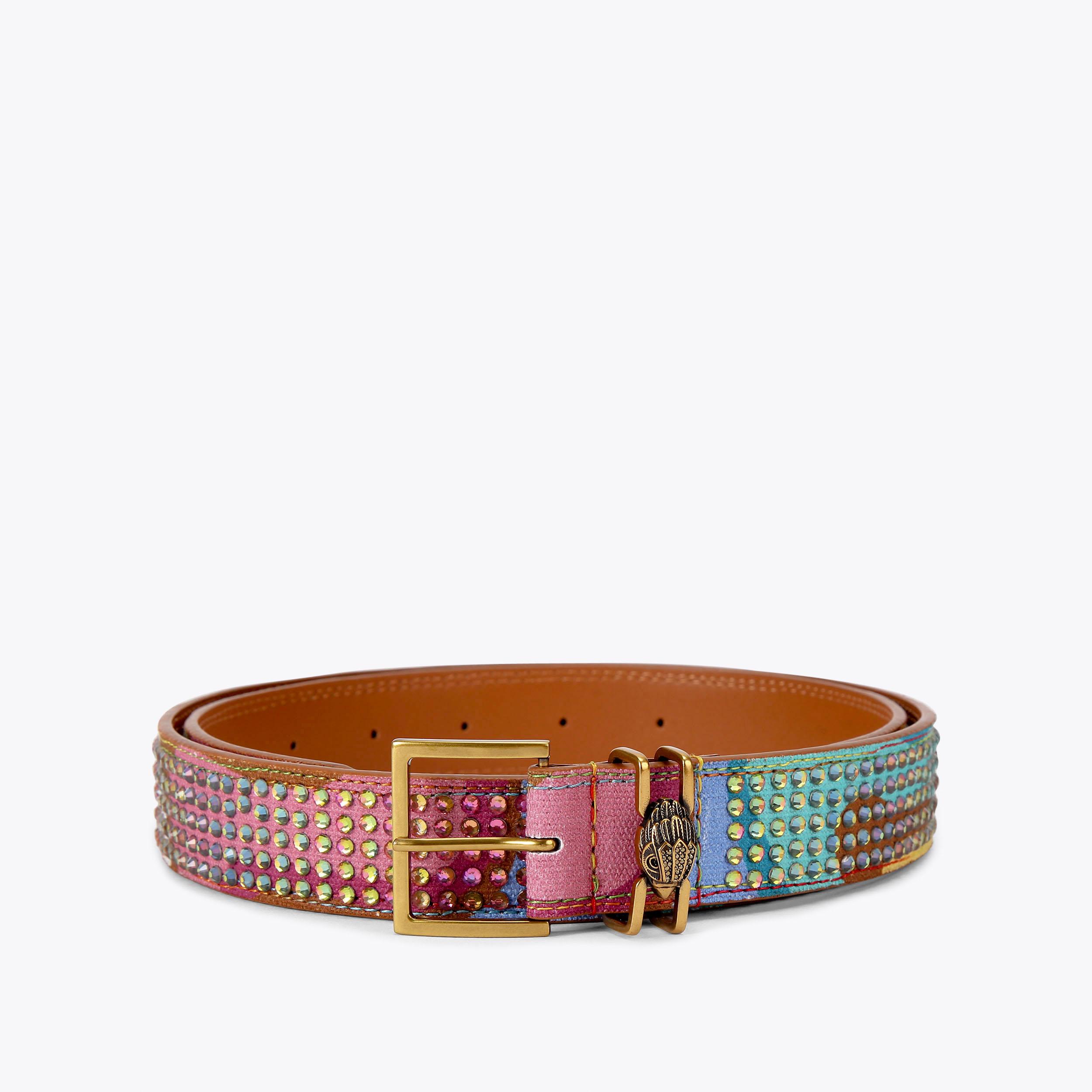 SHOREDITCH 40 BELT Rainbow Swirl Crystal Belt by KURT GEIGER LONDON