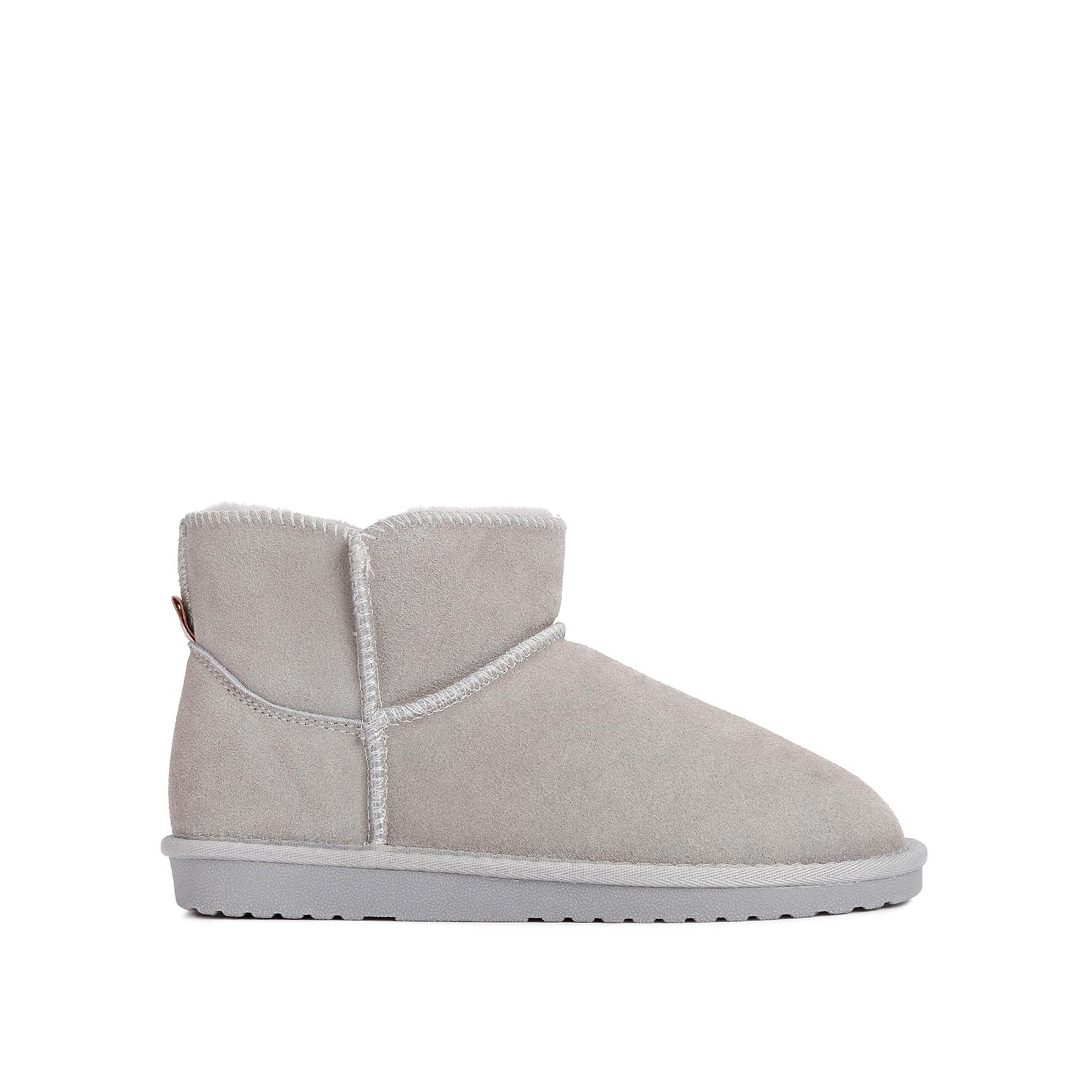 SOFTY MINI BOOT Grey Suede Faux Fur Ankle Boot by CARVELA