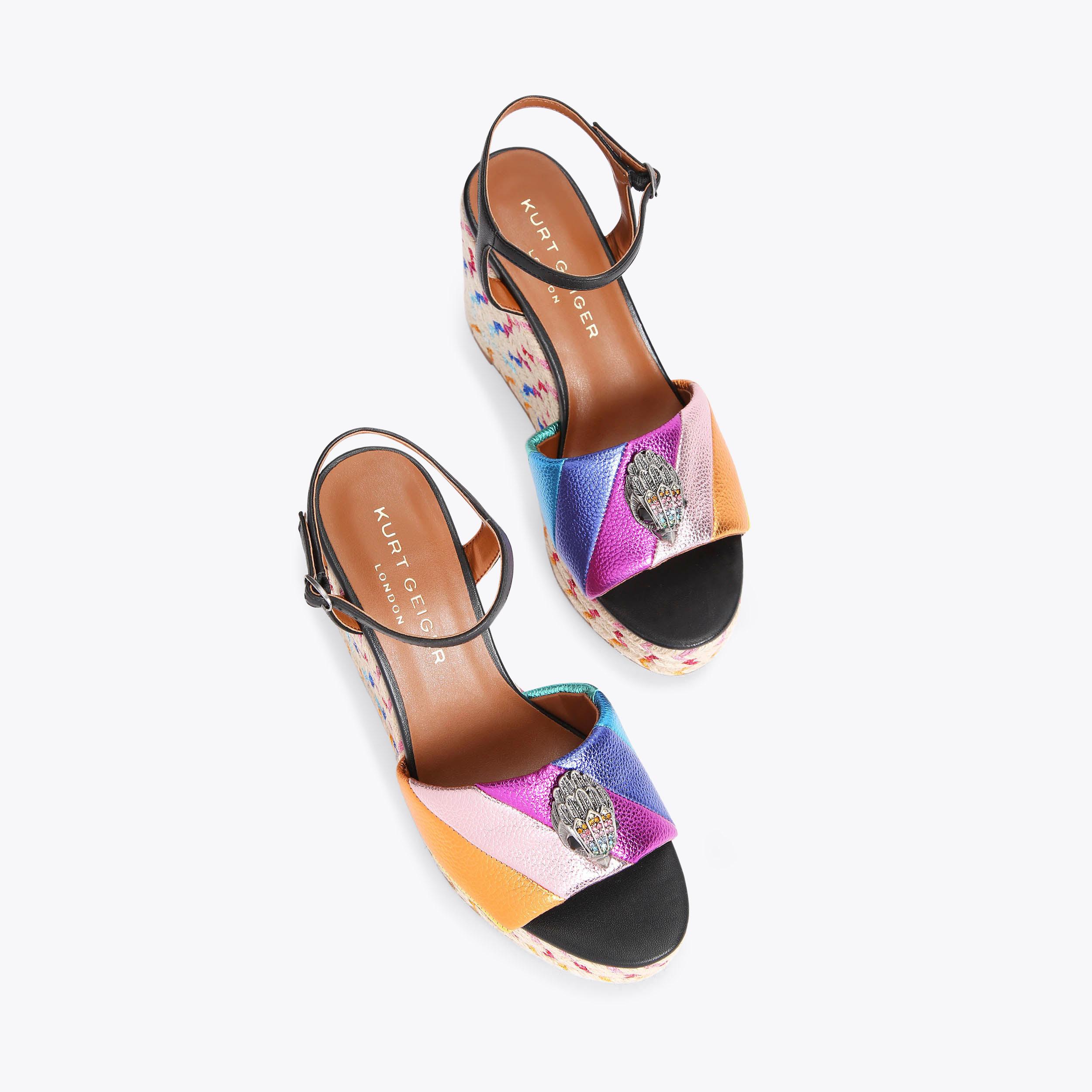 KENSINGTON ESPADRILLE WDG Muli Colour Striped Espadrille Heel by KURT ...