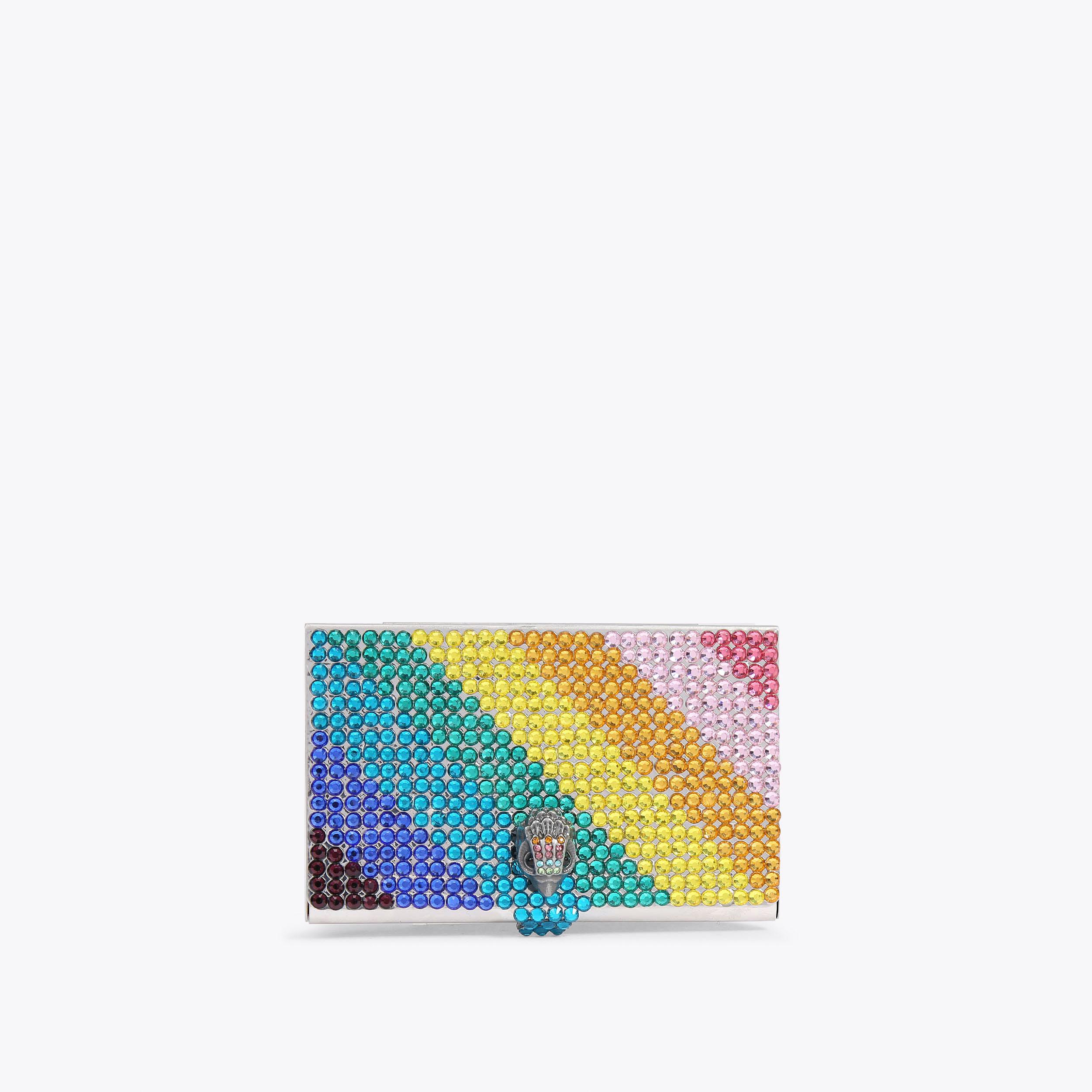 CRYSTAL CARD CASE Rainbow Crystals Stripe Card Case by KURT GEIGER LONDON