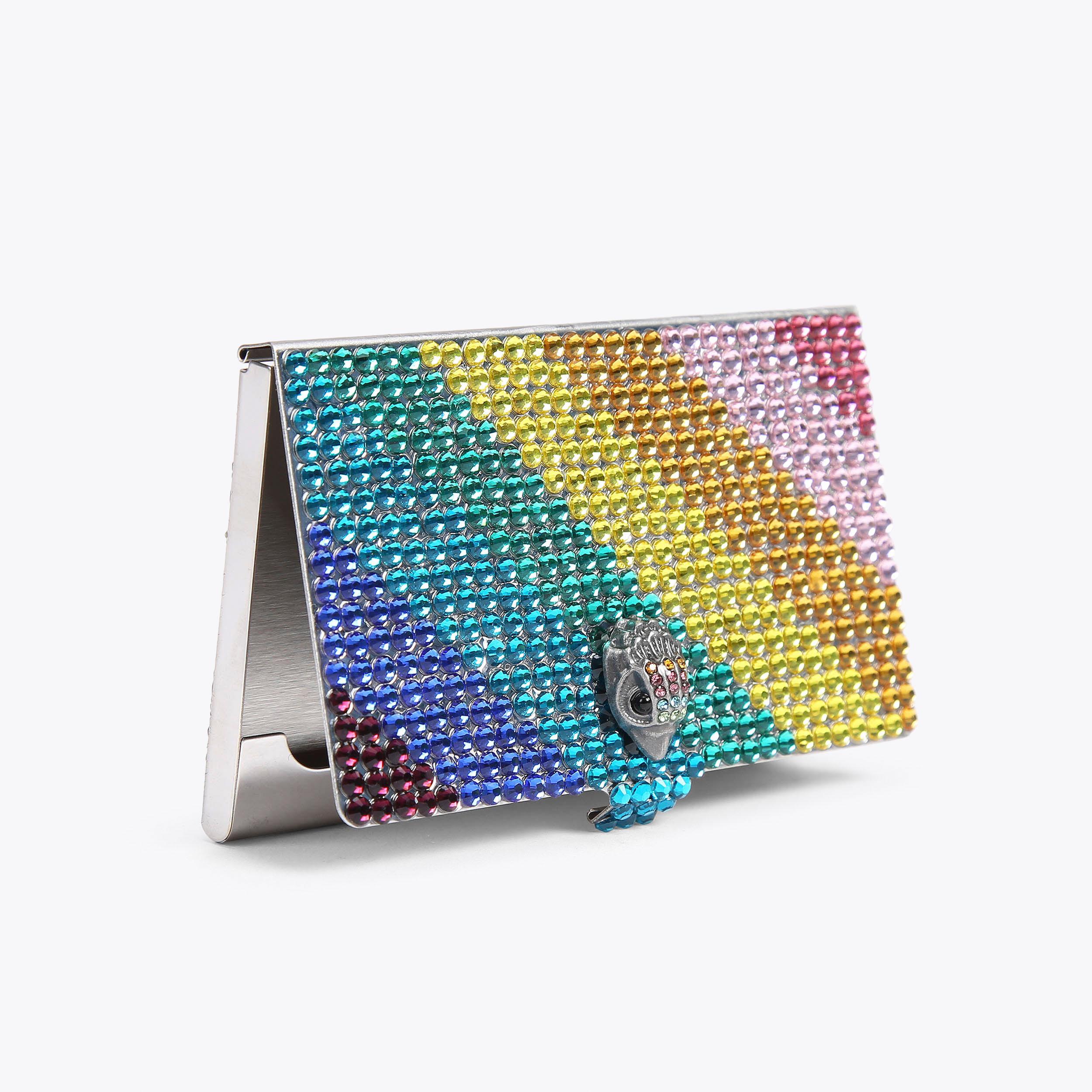 CRYSTAL CARD CASE Rainbow Crystals Stripe Card Case by KURT GEIGER LONDON