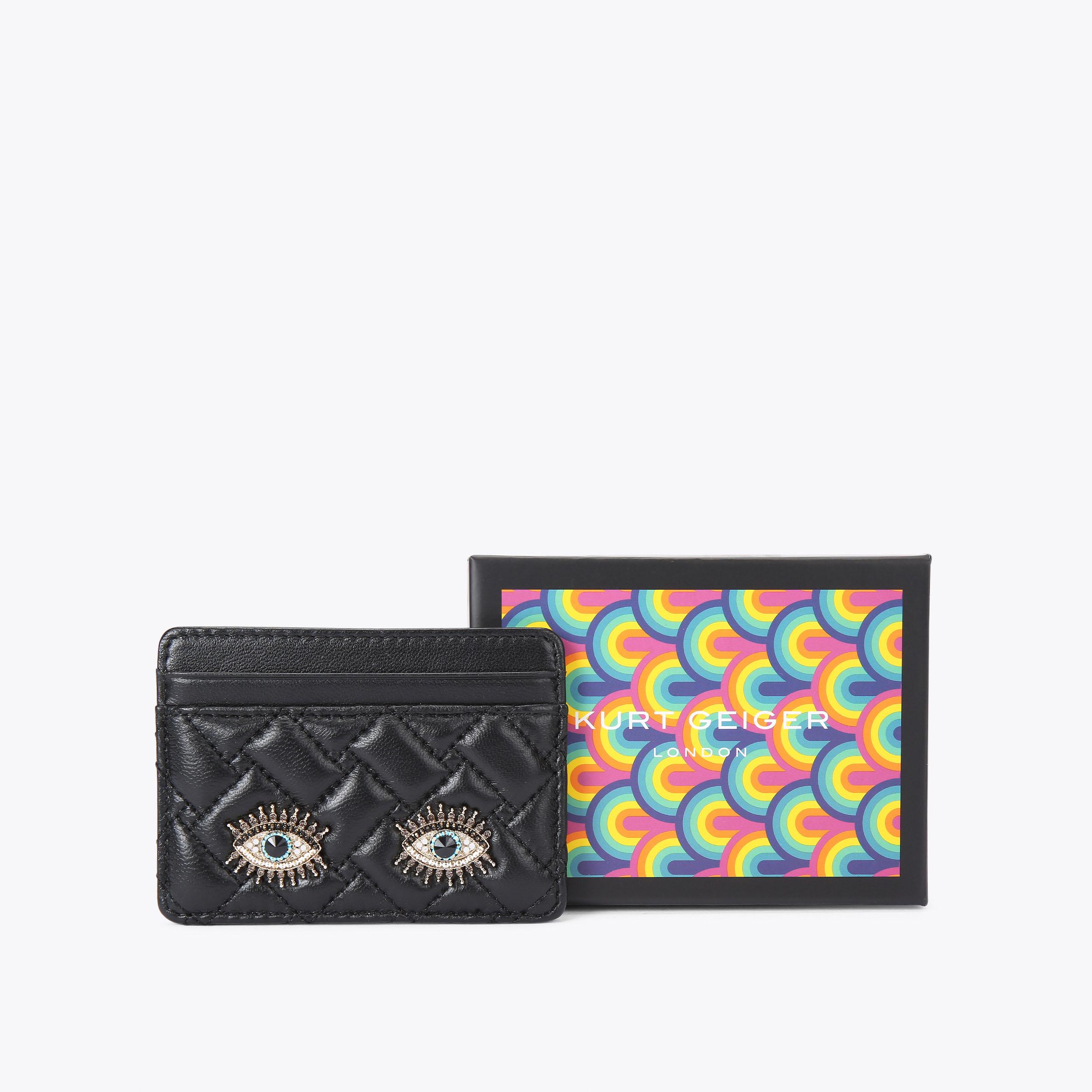 EYES CARD HOLDER Black Eye Card Holder by KURT GEIGER LONDON