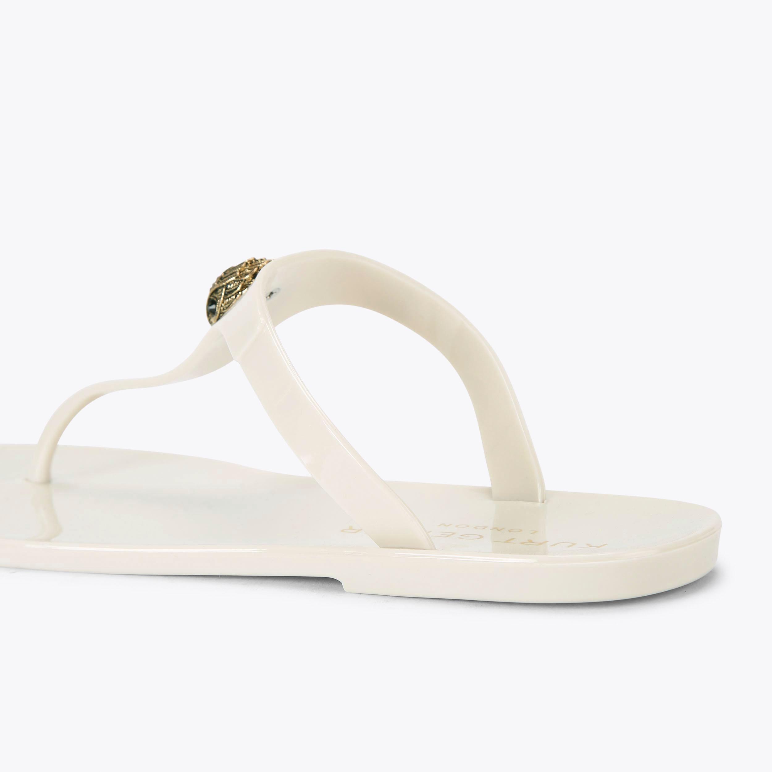 MADDISON T-BAR Bone Slip On Sandal by KURT GEIGER LONDON