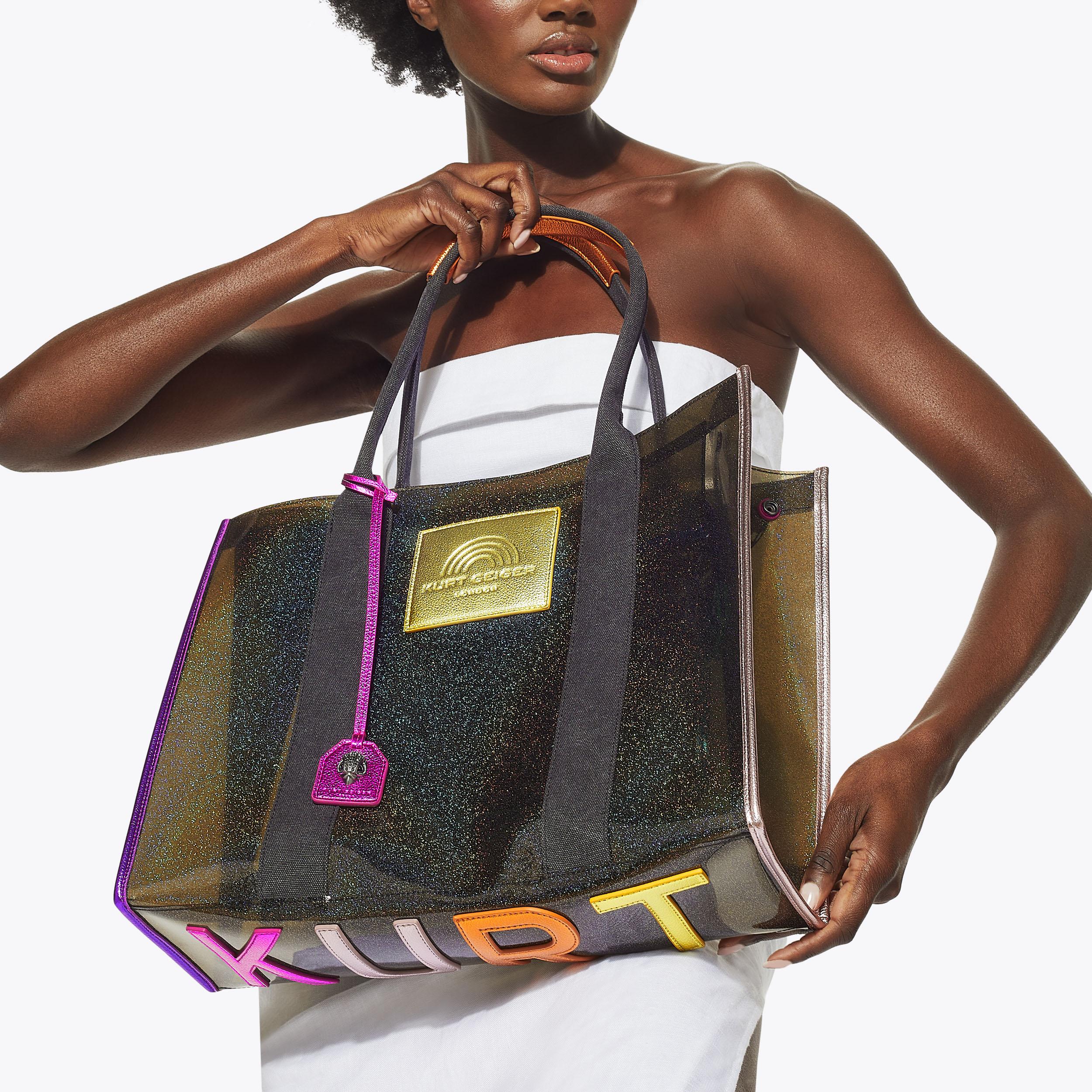 VINYL LG SOUTHBANK TOTE Vinyl Large Tote Bag by KURT GEIGER LONDON