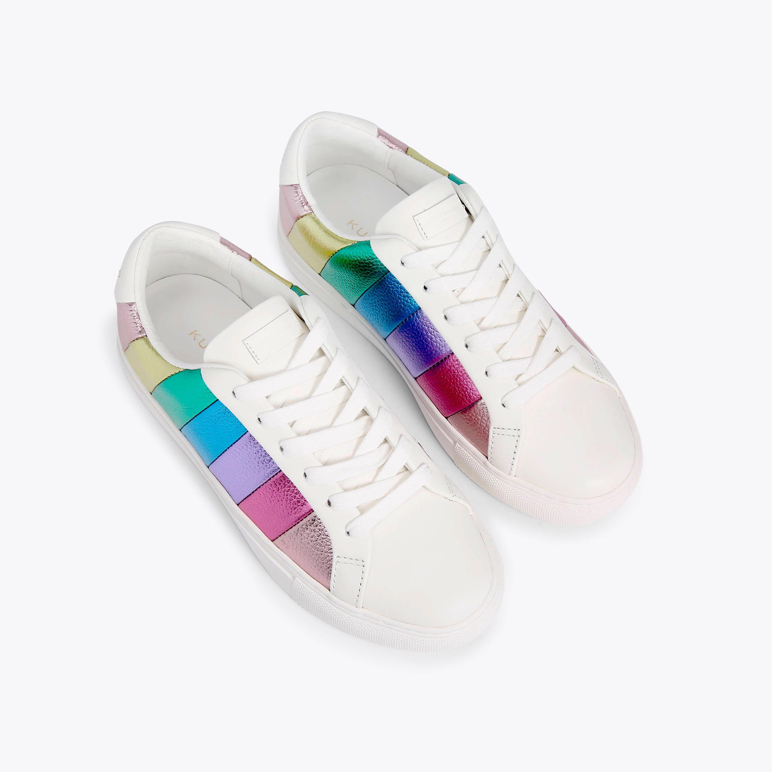 LANE STRIPE Pastel Rainbow Stripe Sneaker by KURT GEIGER LONDON