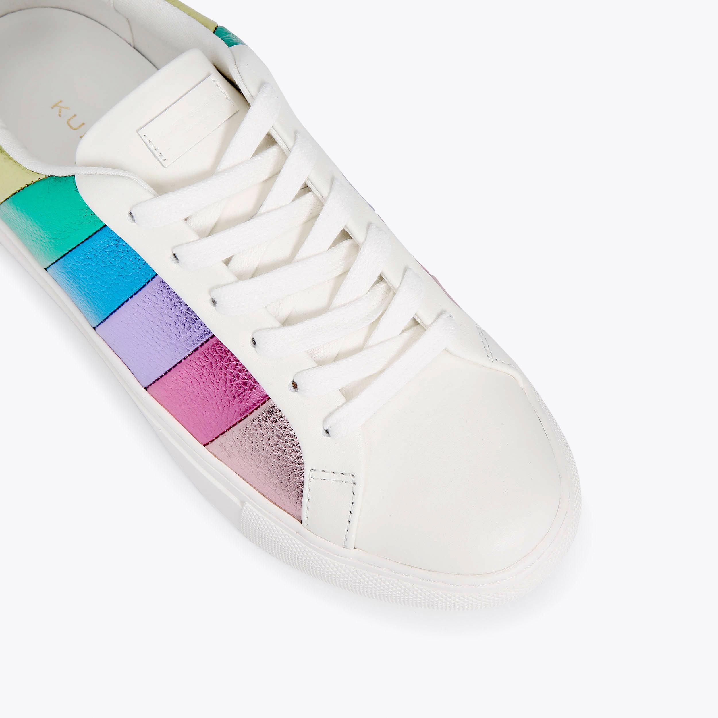 LANE STRIPE Pastel Rainbow Stripe Sneaker by KURT GEIGER LONDON