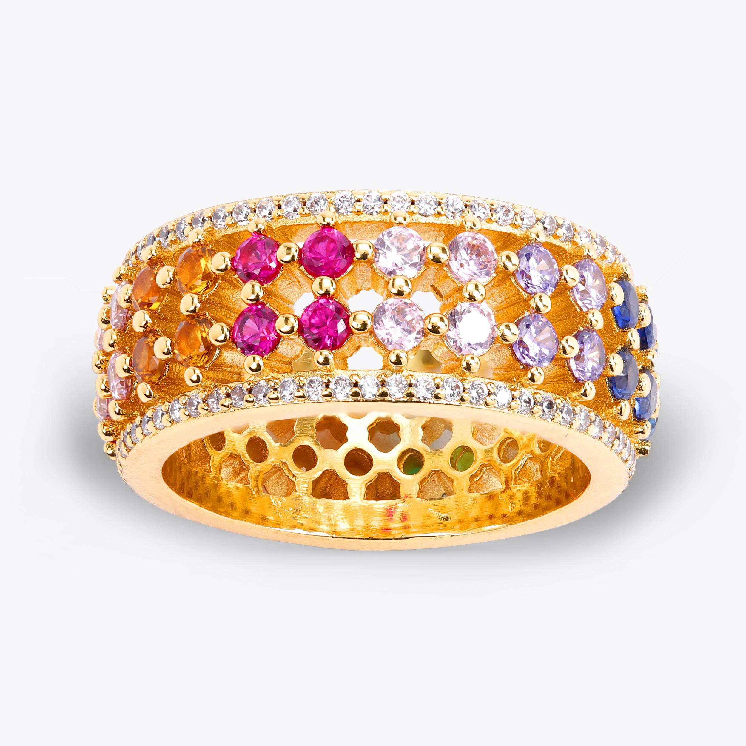 RAINBOW MESH RING Rainbow Ring by KURT GEIGER LONDON