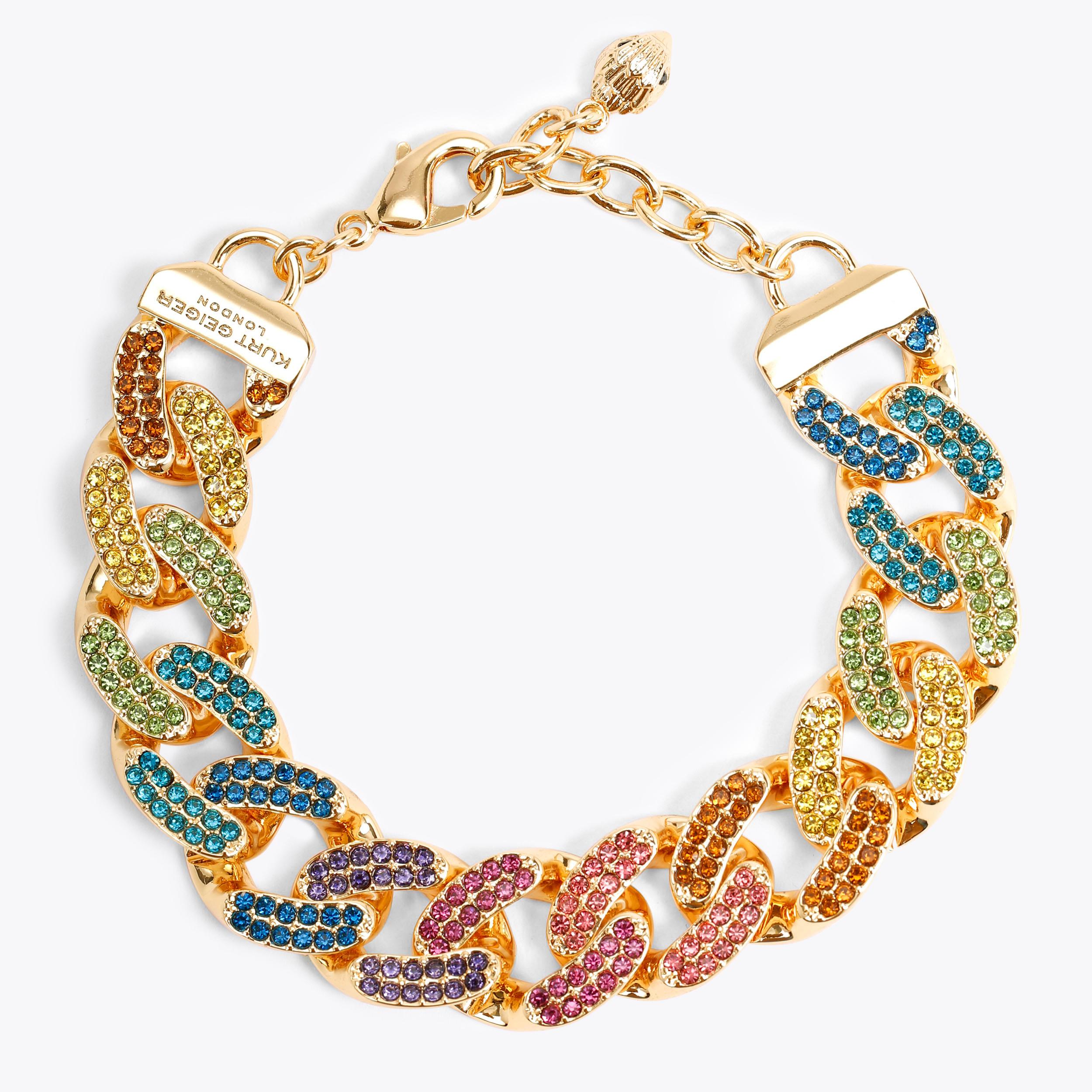 RAINBOW CHAIN BRACELET Rainbow Bracelet by KURT GEIGER LONDON