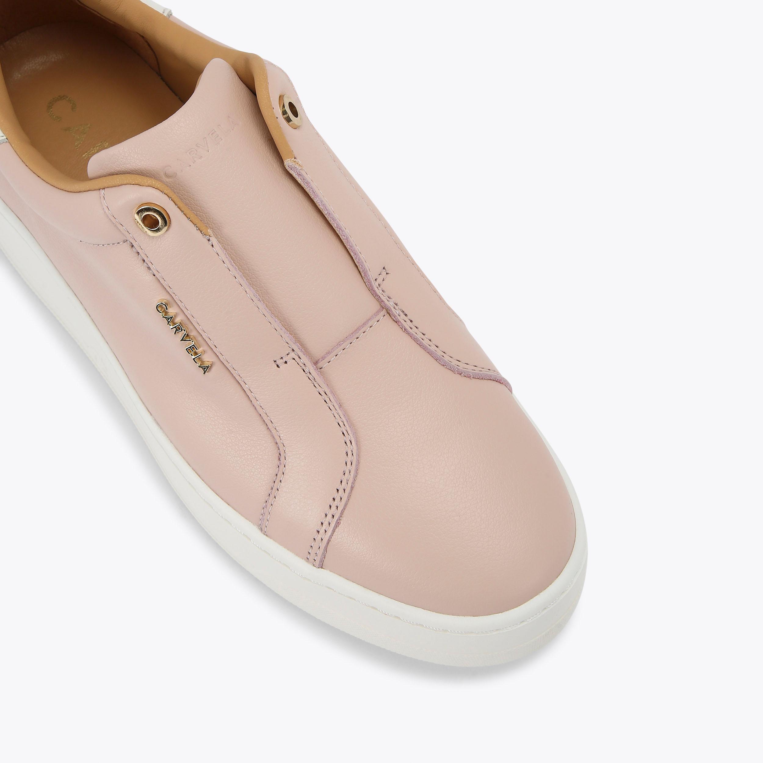 CONNECTED LACELESS Pink Laceless Trainer by CARVELA