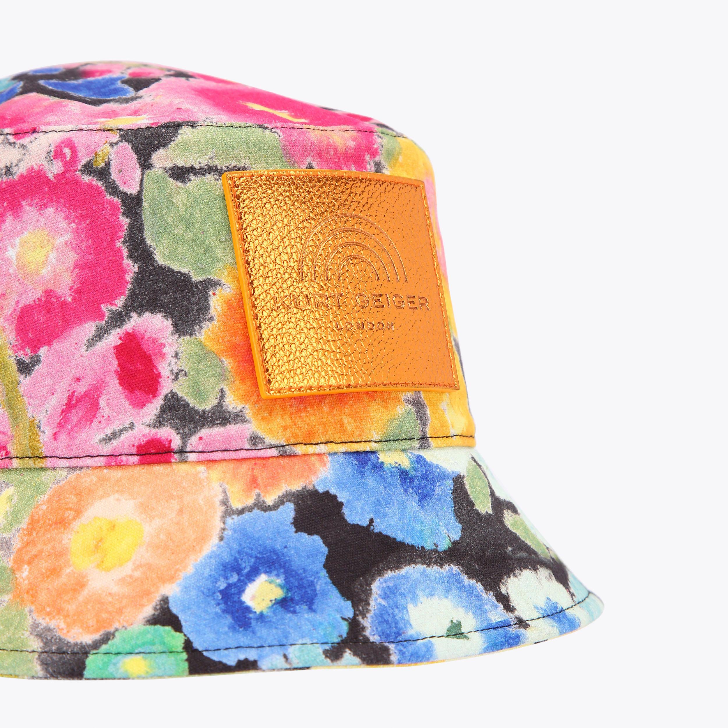 SOUTHBANK BUCKET HAT Cotton Fabric Bucket Hat by KURT GEIGER LONDON